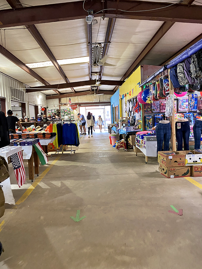 Outdoor bargain hunting in its natural habitat! J&J's sprawling market transforms parking lots into possibility fields.