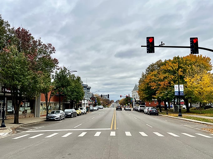 Tree-lined streets in Libertyville offer shade for conversations that start with "Nice weather" and end with genuine friendship.