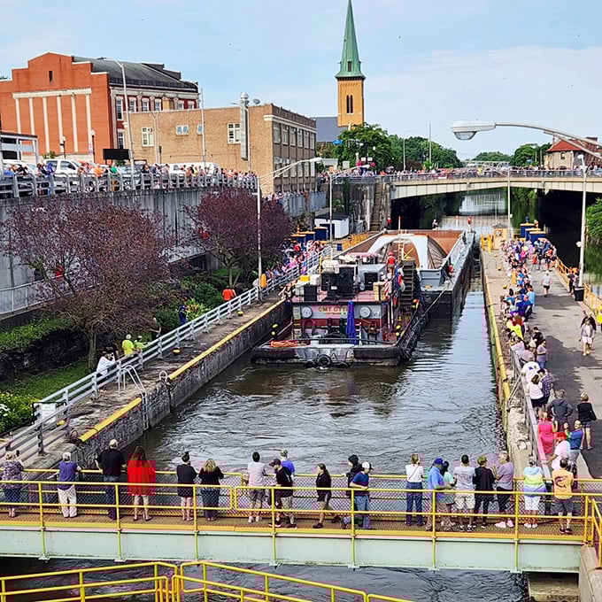 Lockport's historic canal system offers daily entertainment that costs nothing but time. Water you waiting for?