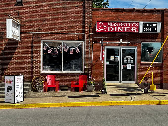 Miss Betty's brick façade and patriotic flair offer a warm Kentucky welcome that's only outdone by their hand-patted burgers.