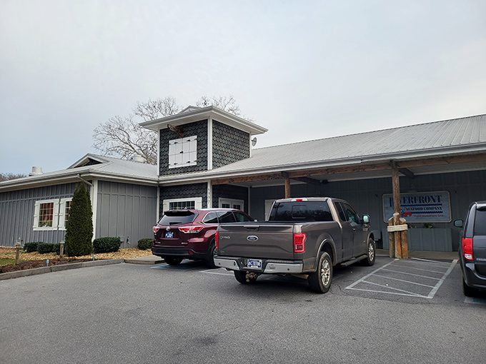 The shingled tower stands sentinel over seafood treasures that would make New England jealous.
