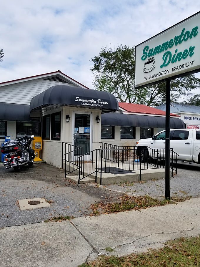 Summerton Diner's classic sign has probably witnessed more small-town gossip and breakfast satisfaction than a lifetime of soap operas.