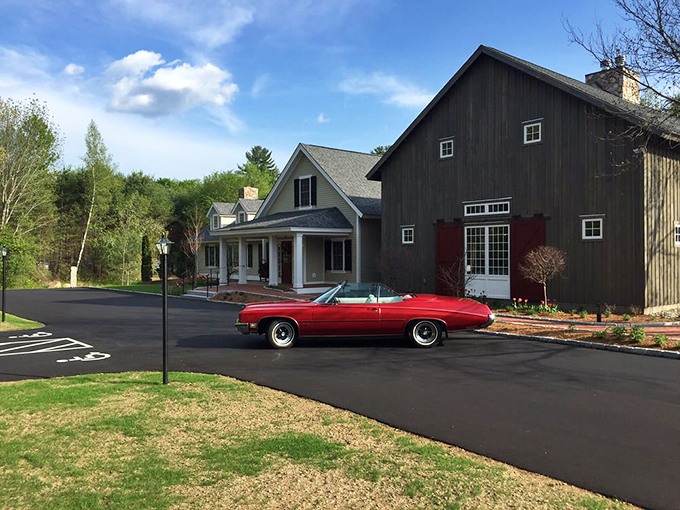 The Woodshed's rustic barn exterior looks like it was plucked straight from a New England postcard&mdash;one that smells like perfect prime rib.