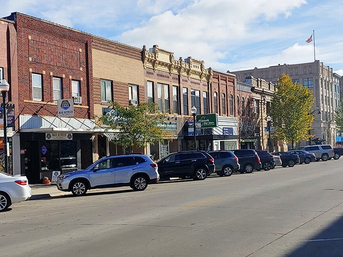 Sunlight bathes Albert Lea's downtown in warmth, much like the welcome you'll receive from locals in this affordable lakeside community.