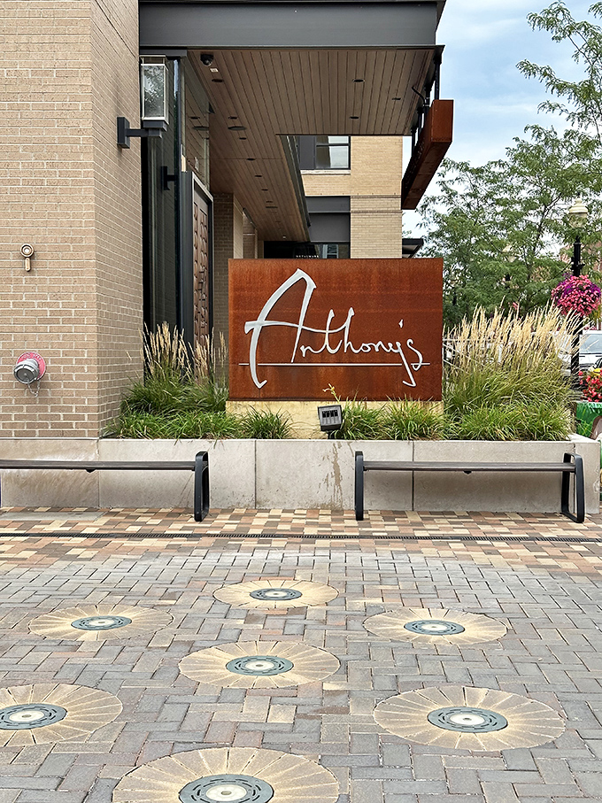 That modern rust-colored sign isn't just for show &ndash; it's a beacon guiding hungry steak lovers to their happy place.