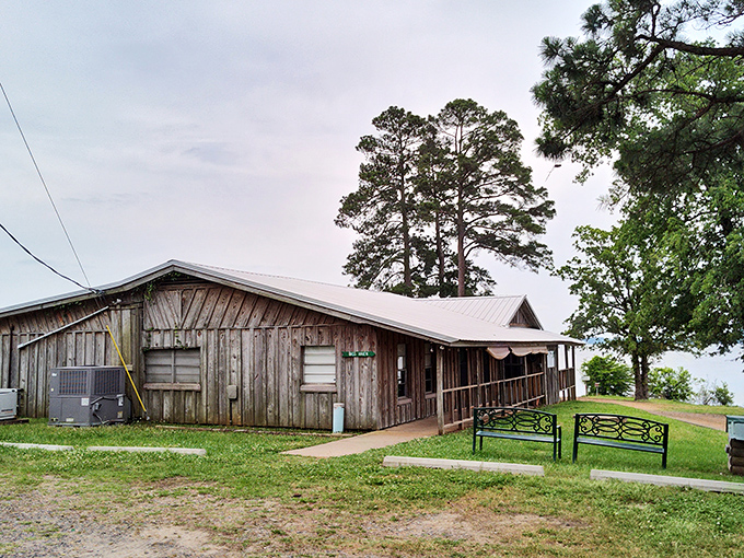 This unassuming wooden cabin by the water holds Bass Haven's treasures - where catfish tastes like it jumped straight from lake to plate.