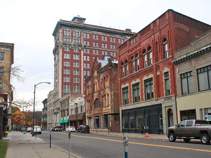 Old meets new along Binghamton's waterfront, where industrial-era buildings find fresh purpose in this riverside gem.