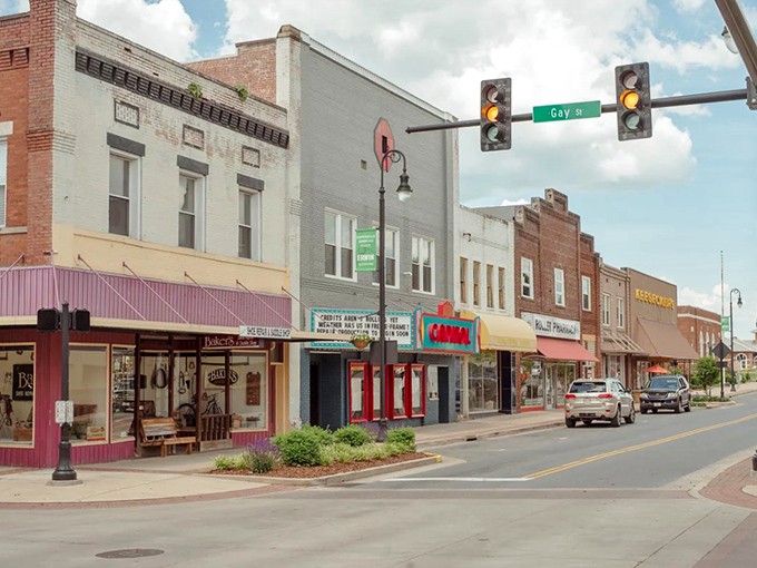 Brick buildings line Erwin's downtown streets, where shopping local isn't just a trend&mdash;it's a tradition.