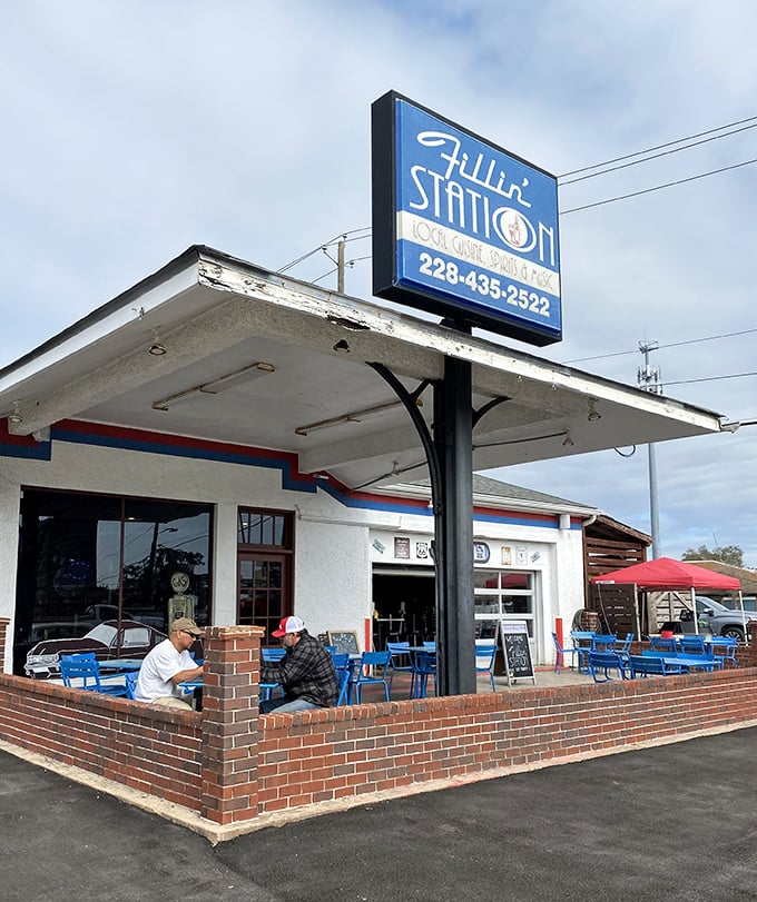 Once it fueled cars, now it fuels appetites. This converted gas station serves po-boys that make the drive worthwhile, no matter the mileage.