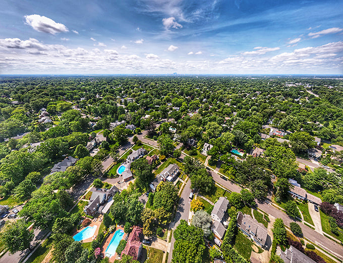 Spring explosion in Haddonfield! When the trees bloom, this historic town transforms into a pink-tinged paradise.