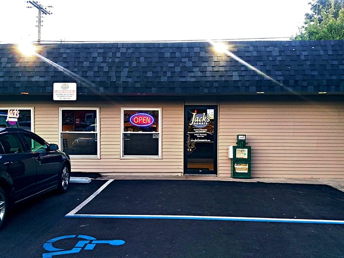 Jack's Donuts storefront: The unassuming exterior hides donut royalty within. Don't judge this book by its simple cover.