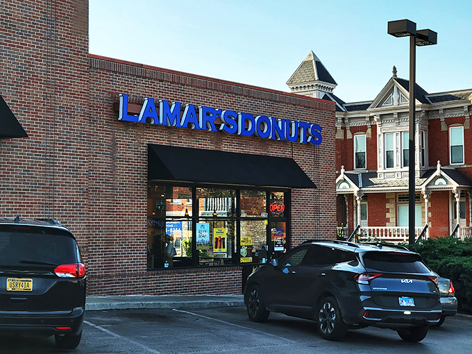 The brick exterior of LaMar's gives off that perfect "established institution" vibe – these folks know their donuts.