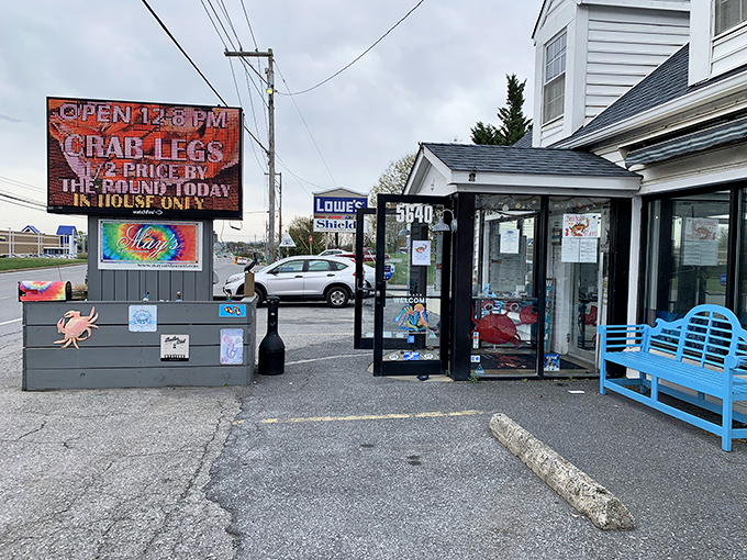 That colorful mural isn't compensating for anything&mdash;the seafood inside May's is every bit as vibrant as its paint job.