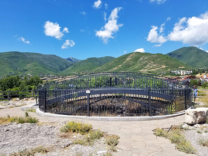 The Homestead Crater's viewing platform offers a perfect circle of sky&mdash;nature's own observatory in Midway.