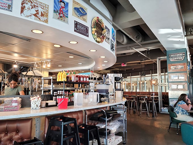 Inside this unassuming doorway, Moon's Kitchen has been serving gravitational-force-defying stacks of pancakes that keep Boise's breakfast universe in perfect alignment.