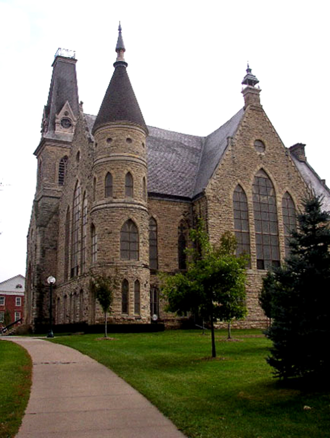 Mount Vernon's stone church stands like a Victorian gentleman who's dressed his best, regardless of who's watching.