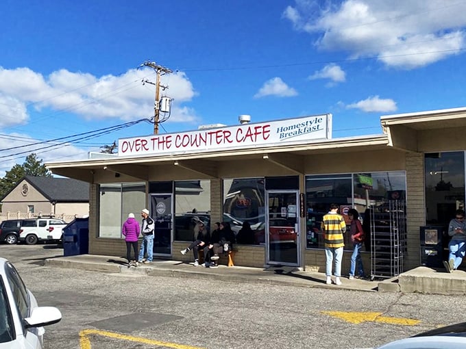 The line outside Over the Counter Cafe isn't just for show - it's a gathering of breakfast believers waiting for their morning miracle.