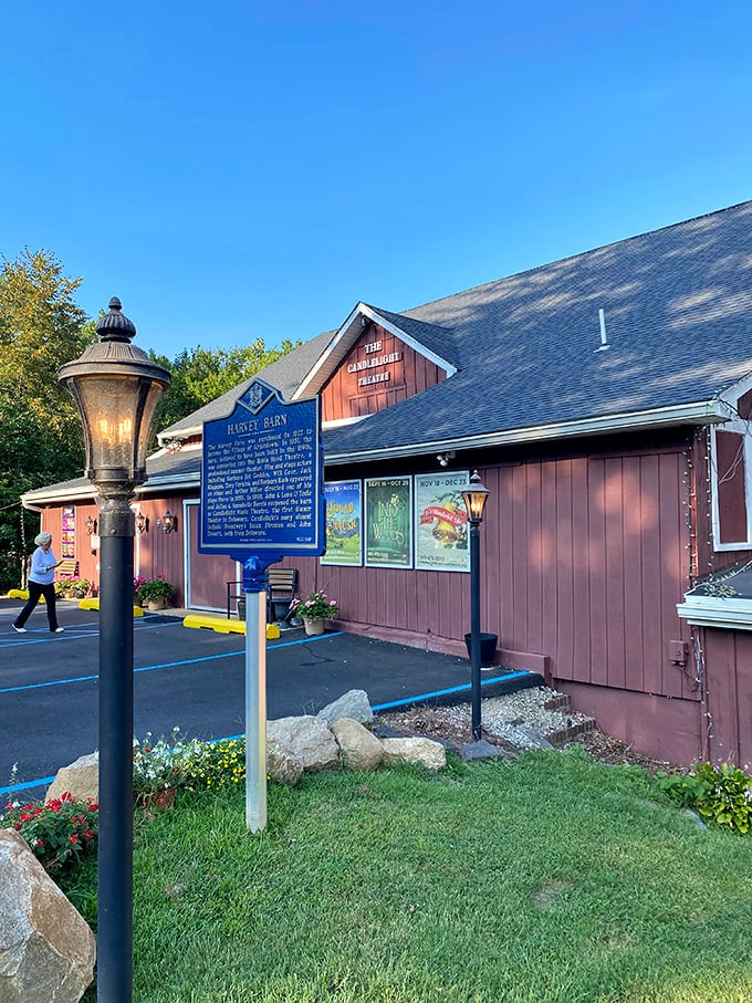 History meets entertainment at The Candlelight Theatre, where this converted barn now serves up performances alongside delicious buffet dinners.