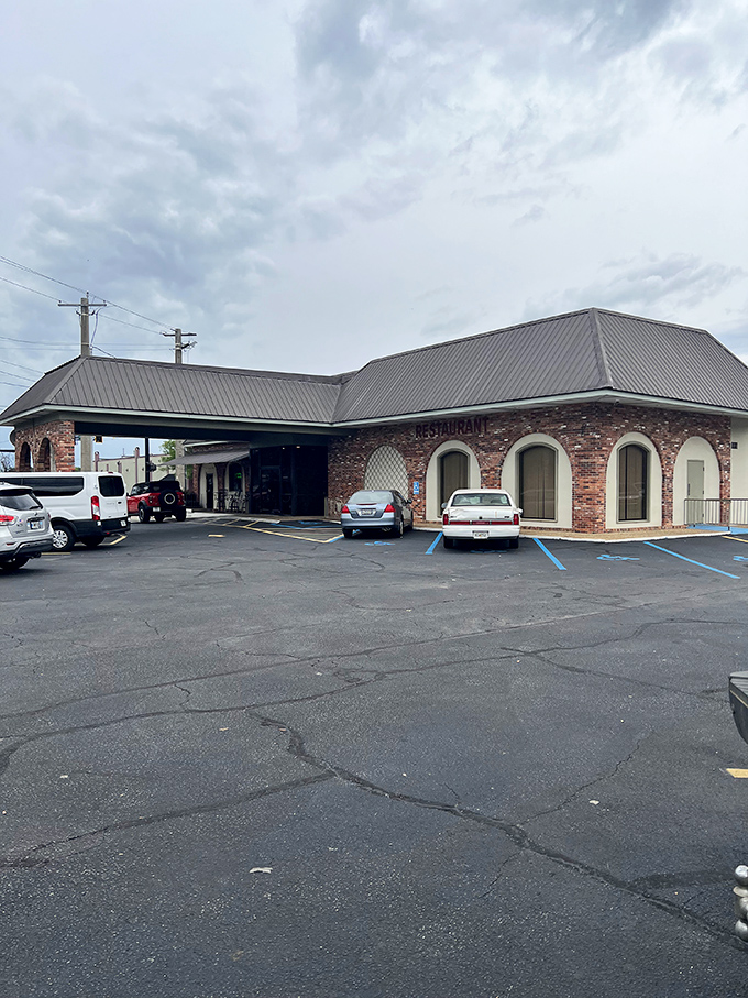 This unassuming brick exterior hides a wonderland of sizzling steaks and southern hospitality inside.