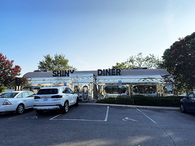 This silver dream machine isn't a spaceship &ndash; but the pancakes inside might make you feel like you've left Earth.