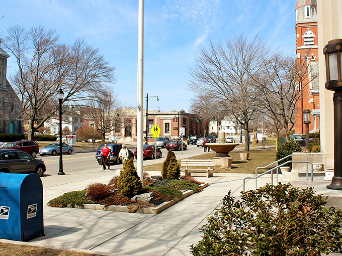 The kind of downtown where you half-expect Jimmy Stewart to come strolling around the corner. 