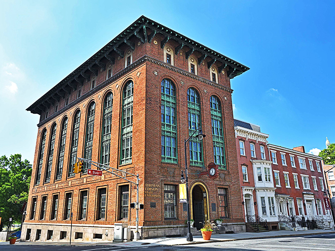 The view across Trenton reveals a city where government buildings and residential neighborhoods create an affordable tapestry for fixed-income living.
