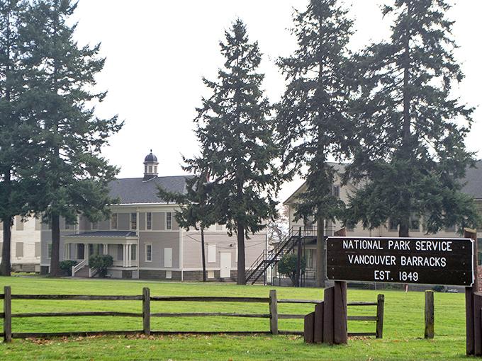 Mount Hood provides the perfect backdrop for Vancouver's blend of historic charm and natural beauty.