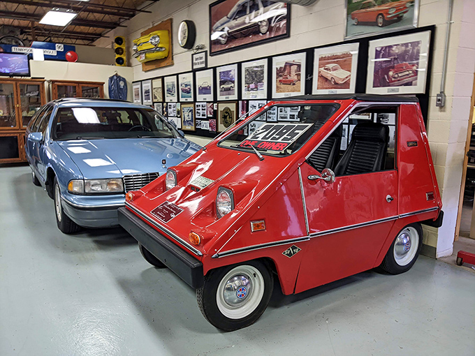 This tiny 1975 Vanguard Citicar looks like what would happen if your toaster decided to identify as transportation &ndash; an adorable pioneer of electric vehicles.