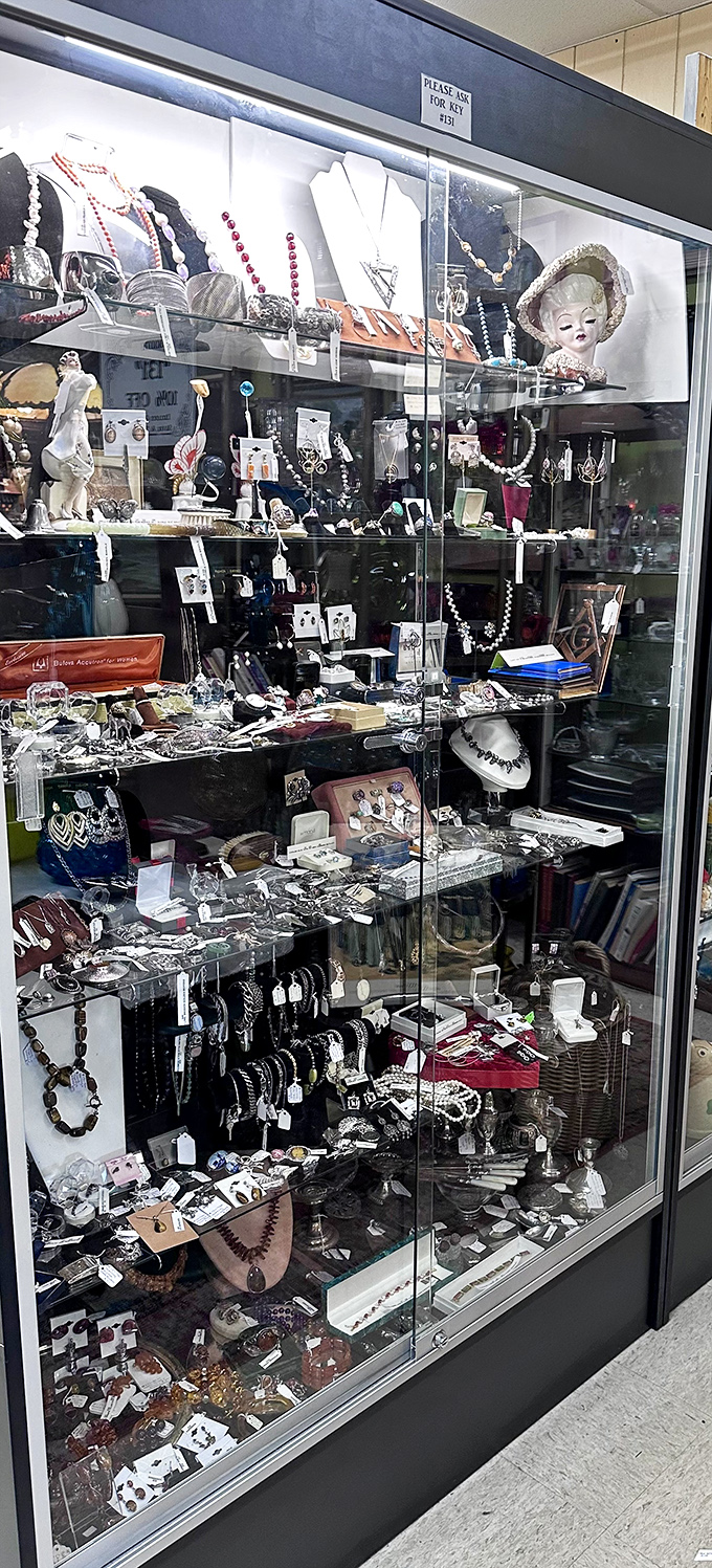 Jewelry cases that sparkle with yesterday's glamour, proving that vintage bling carries stories no newly manufactured piece can tell.