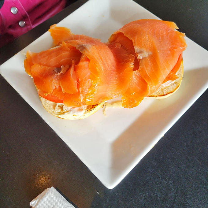 Silky smoked salmon atop cream cheese creates the bagel equivalent of a sunrise over the Rockies&mdash;breathtaking and worth waking up for. 