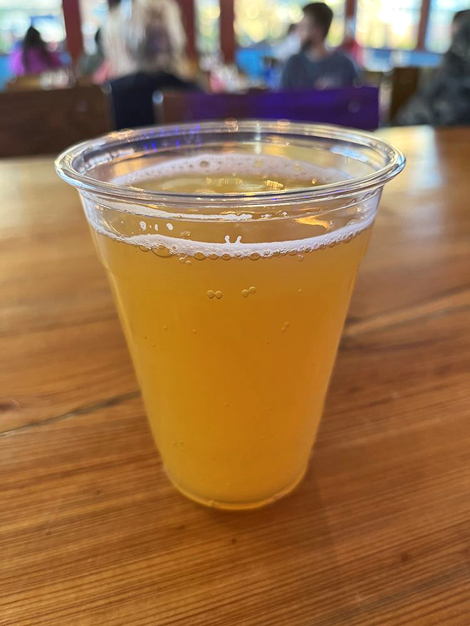 Liquid gold in a plastic cup. The perfect palate cleanser between bites of smoky meat.