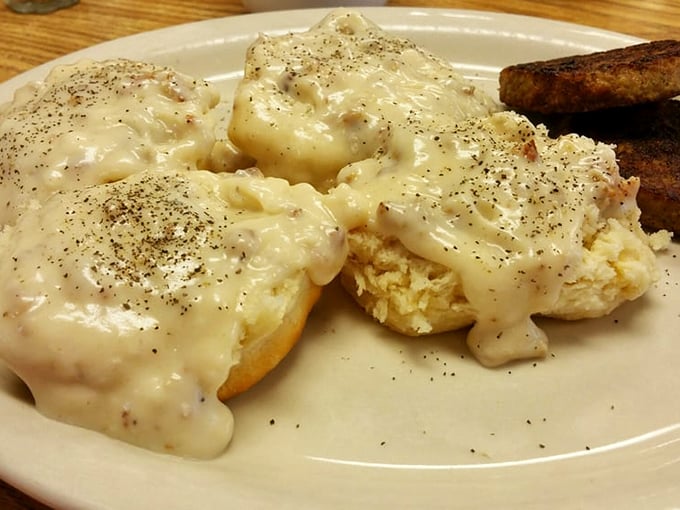 Biscuits smothered in sausage gravy&mdash;the breakfast that launched a thousand Southern mornings. Cardiologists hate it, taste buds write poetry about it. 