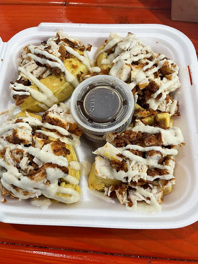 To-go packaging that says, "Yes, I'm taking this chicken and waffle masterpiece home, and no, I'm not sharing."