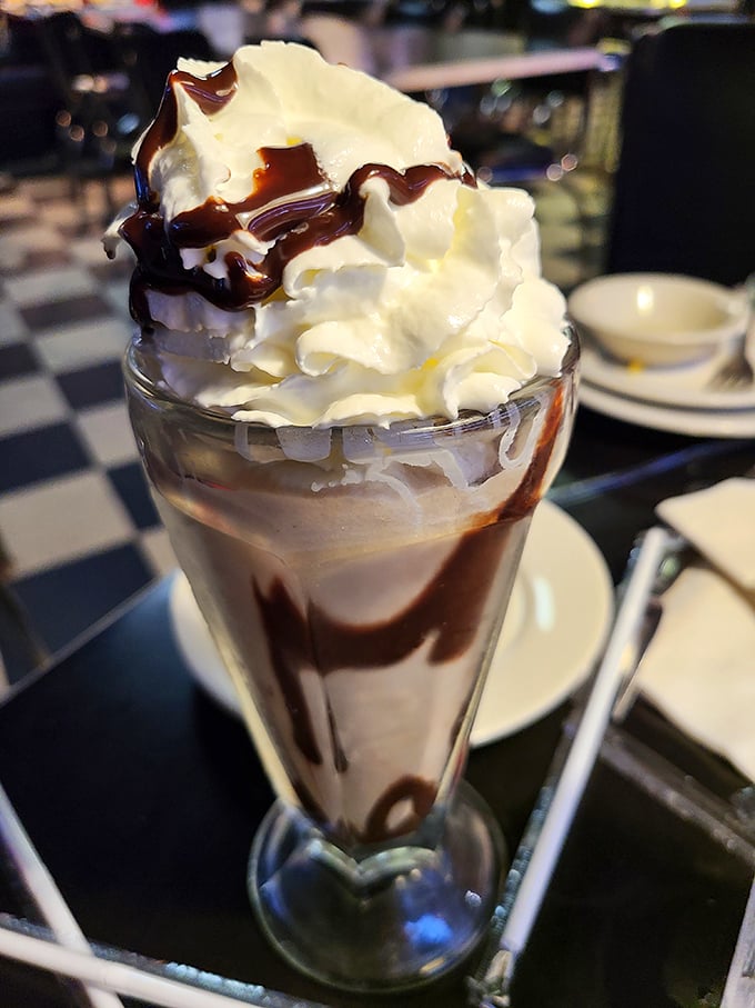 That's not just a milkshake&mdash;it's a monument to chocolate excess topped with whipped cream and nostalgia.