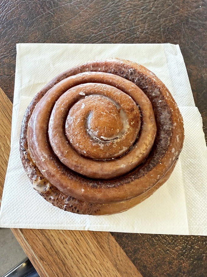 The cinnamon roll&mdash;spiral-bound perfection that makes you wonder why anyone bothers with those mall versions pretending to be the real deal.