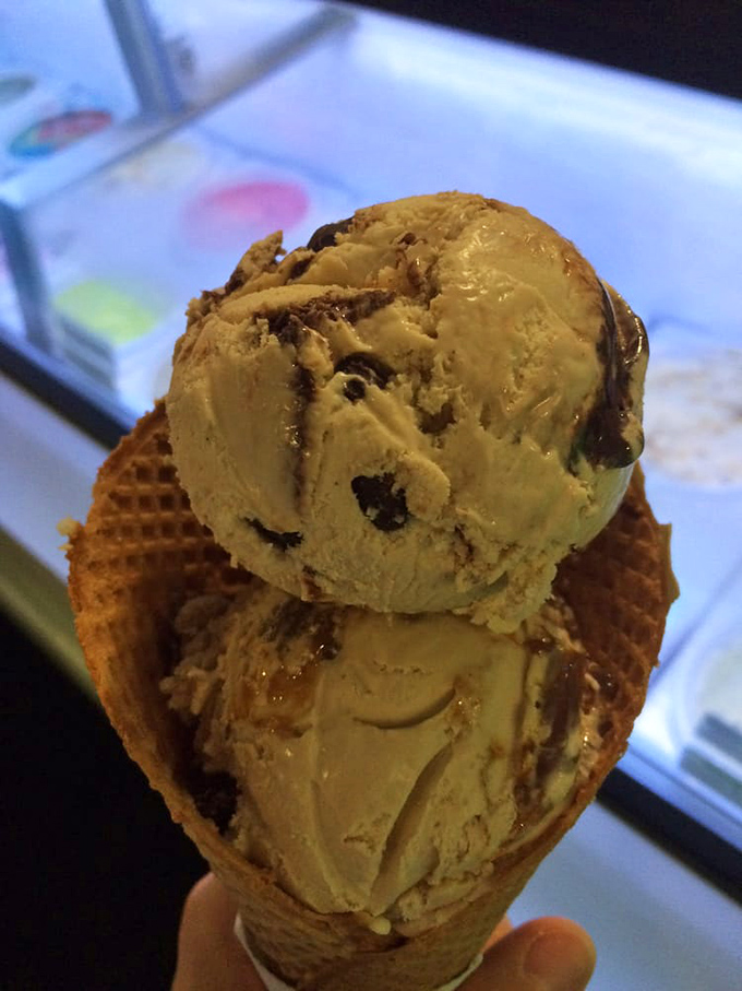 Two scoops of different flavors in one cone&mdash;because adulthood means never having to choose just one ice cream anymore.