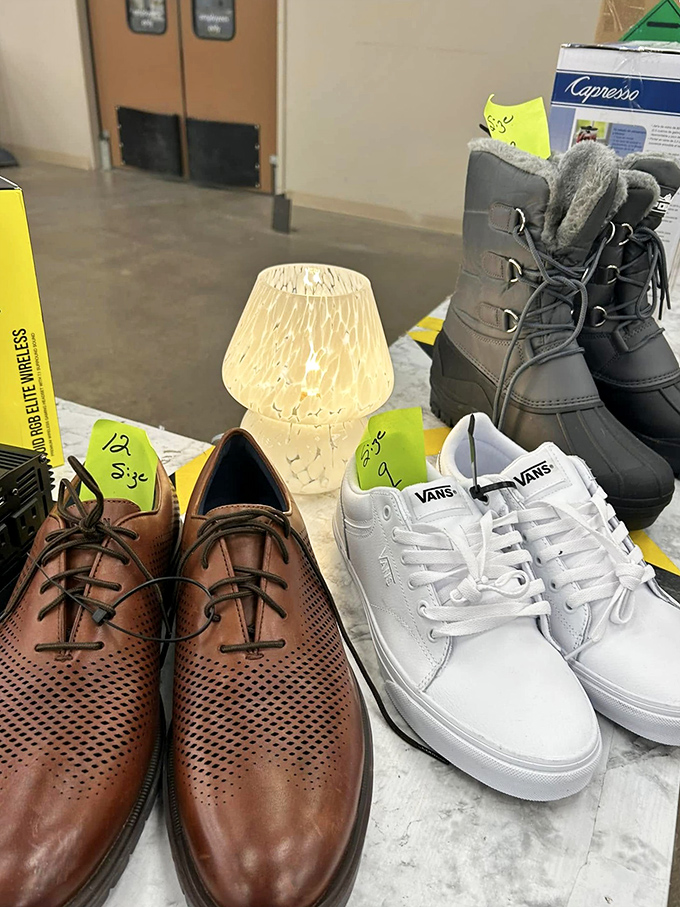 Vans sneakers and dress shoes sharing real estate&mdash;like finding the prom king and the chess club president hanging out together.