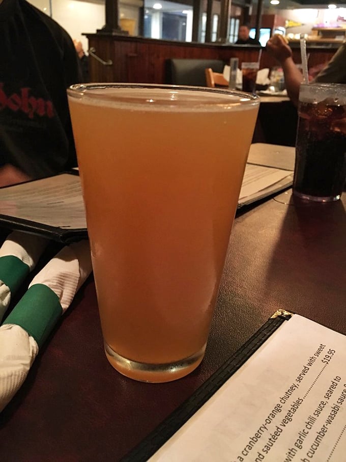 That golden hue isn't just beer&mdash;it's liquid sunshine in a glass. The perfect companion for whatever deliciousness is about to arrive at your table.