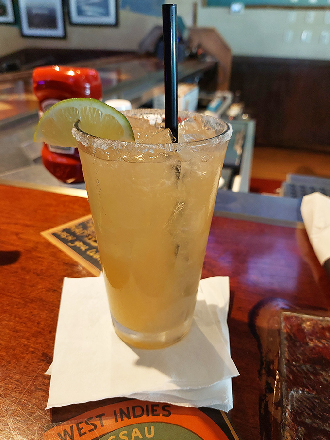 A margarita with just the right amount of pucker—like summer vacation in a glass, complete with salt-rimmed memories.