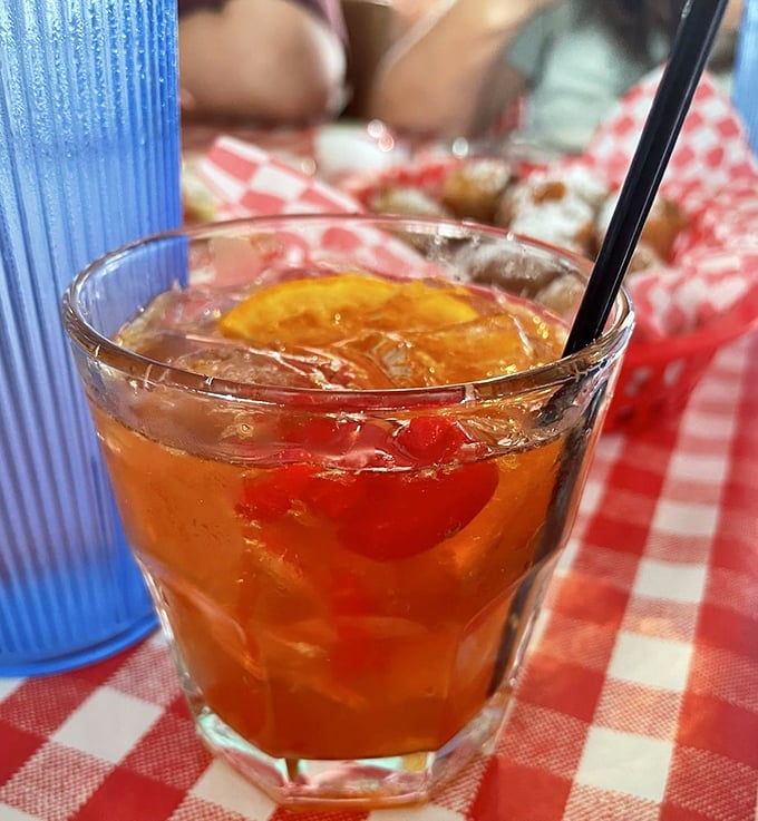 An old fashioned that doesn't need a mixologist's backstory&mdash;just quality ingredients and the promise of relaxation after a day of adventure.