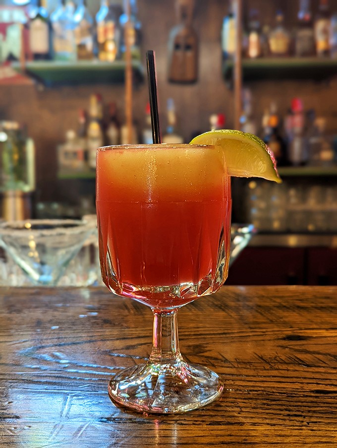 This isn't just a margarita &ndash; it's liquid sunshine in a glass, complete with a lime lifeguard standing watch on the rim.