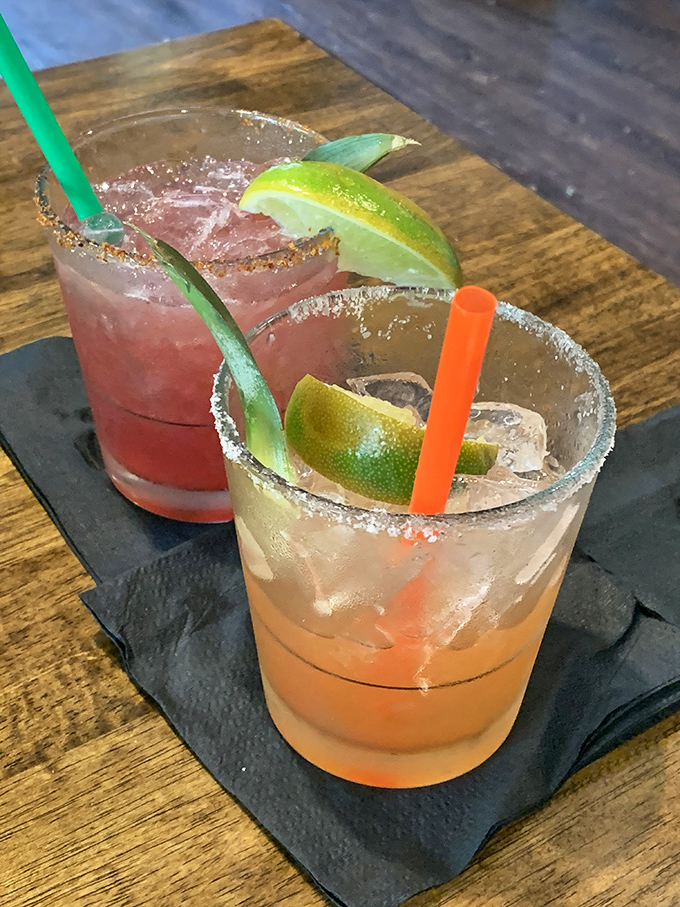 These margaritas aren't just drinks, they're vacation in a glass, complete with salt-rimmed shores and lime-wedge sunshine.