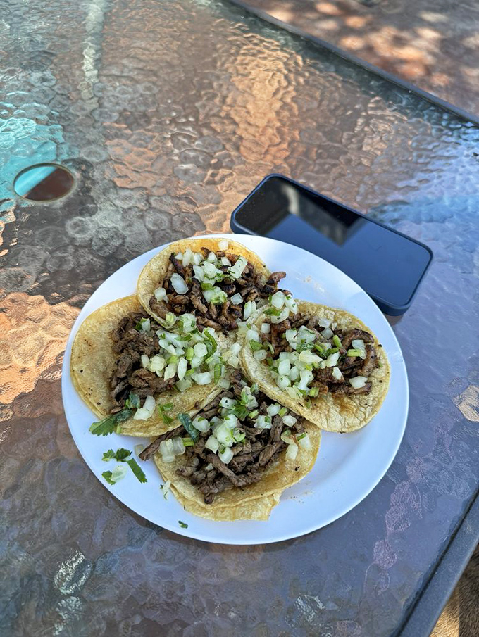 El Pastor tacos that would make Mexico City proud – marinated pork with the perfect balance of savory spices and just enough heat to wake up your taste buds.