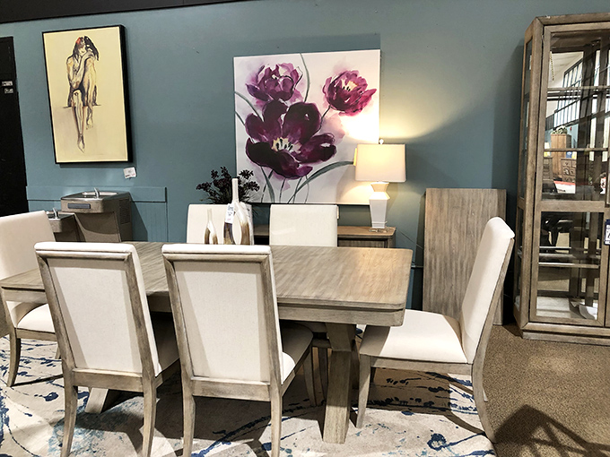 Dining room goals realized with this airy set. The kind of table that makes you consider hosting Thanksgiving this year&mdash;until you remember the cooking part.