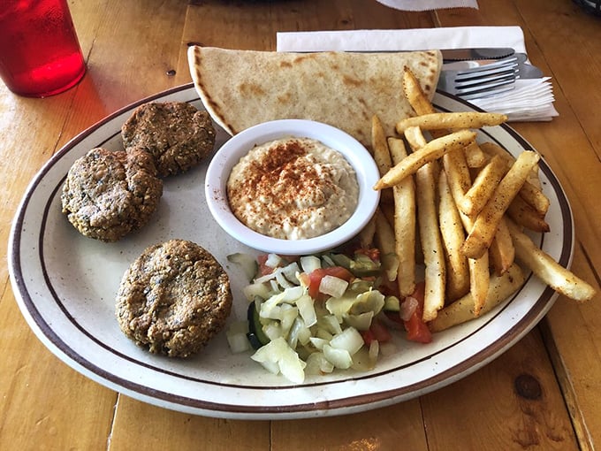 Falafel that's crispy outside, tender inside &ndash; served with hummus that's smoother than a jazz saxophone solo on a summer night.