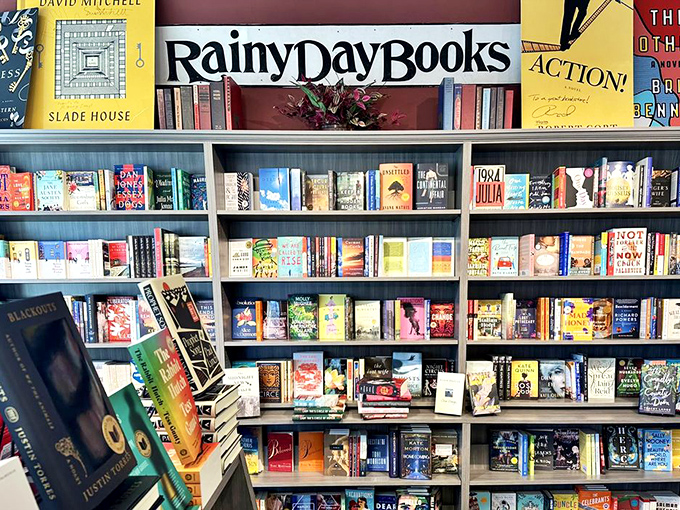 Mystery and thriller section: where perfectly normal people plan fictional murders between picking up milk and dropping off dry cleaning.