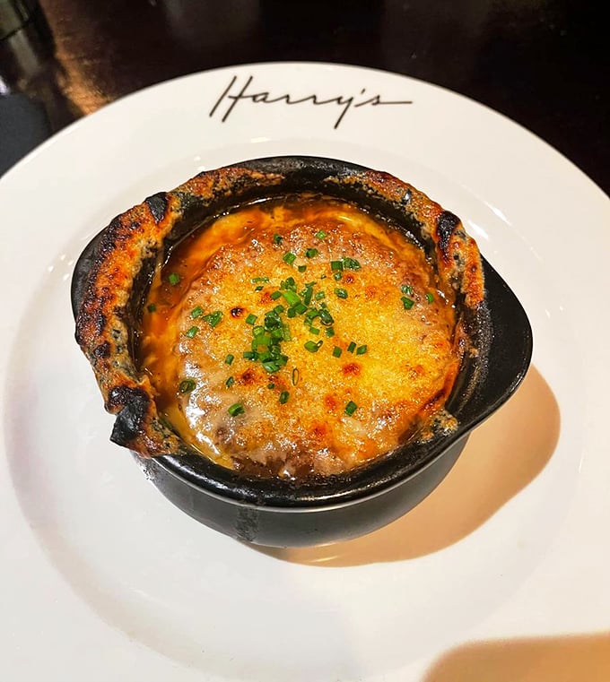 French onion soup that's achieved the perfect cheese-to-broth ratio &ndash; the culinary equivalent of finding the perfect parking spot.