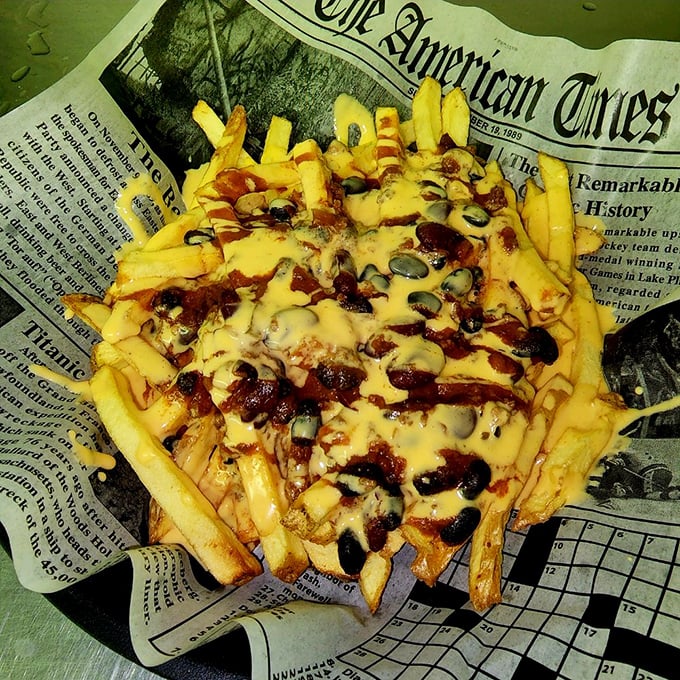 Loaded fries: when regular fries decided to dress for a special occasion. That cheese blanket is comfort food defined.