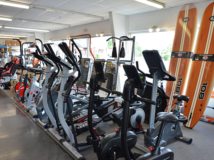 Fitness equipment that won't judge your workout clothes or technique. From ellipticals to surfboards—because Tennessee surfers exist somewhere, presumably.