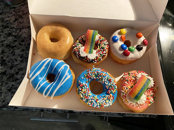 Rainbow sprinkles, chocolate frosting, and maple-nutty goodness—this variety box offers a choose-your-own-adventure story where every ending is delicious.